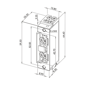Gâche électrique ROUREG mini rouge - Gâche électrique