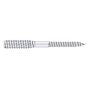 Vis de fixation double filet bois et PVC sans tête 6 pans creux - Vis