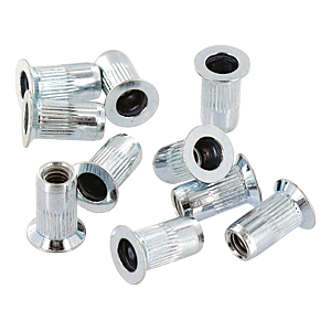 Écrou à sertir cranté tête fraisée acier