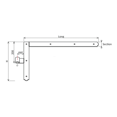 Penture à équerre 31B56 - Pentures - Brasier Industrie