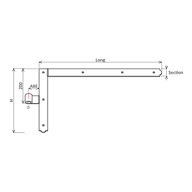 Penture à équerre 31B56 - Pentures - Brasier Industrie