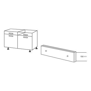 Potelet pour séparation centrale haute caisson - Poteau - Impex